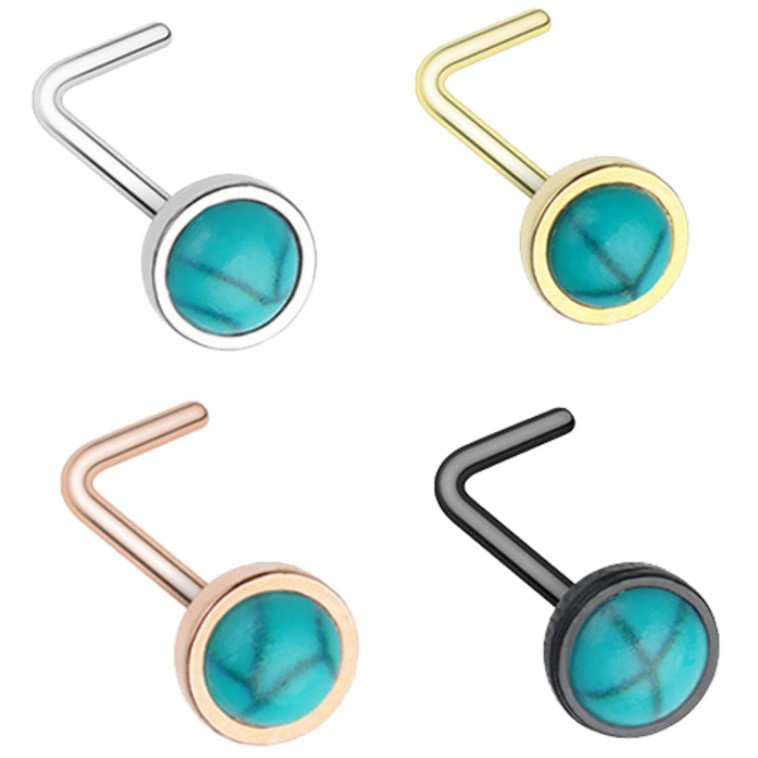 Ladybug L-Shaped Nose Ring Stud 20G | BodyDazz.com