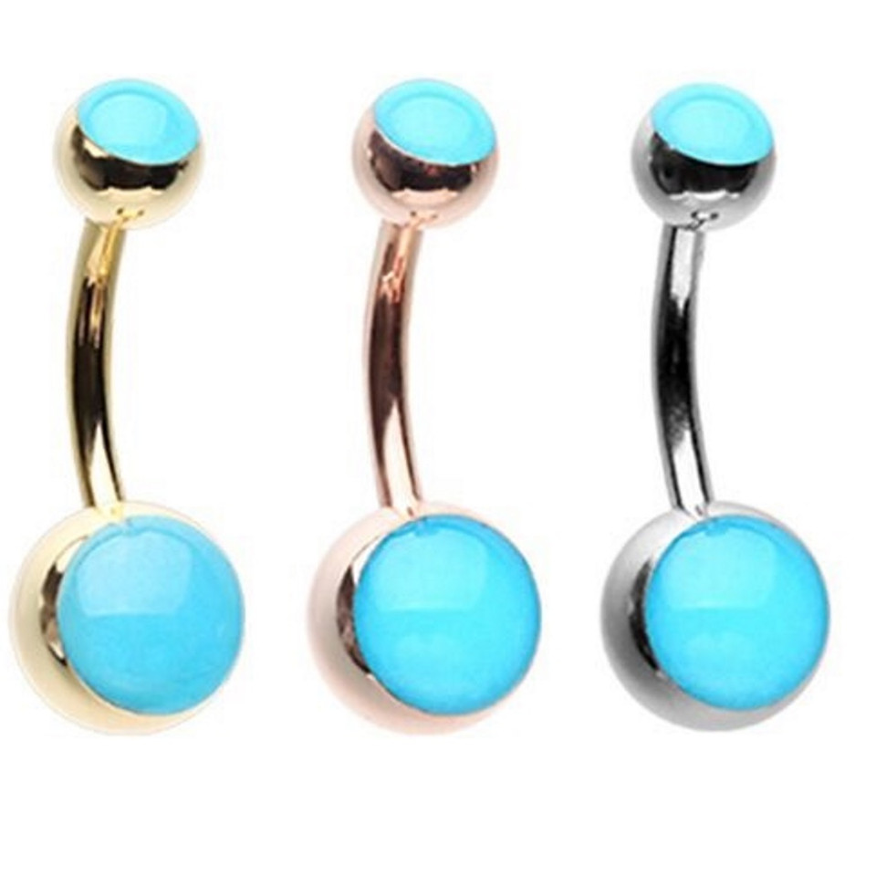 5-Color Set Big Bling Belly Rings | BodyDazz.com