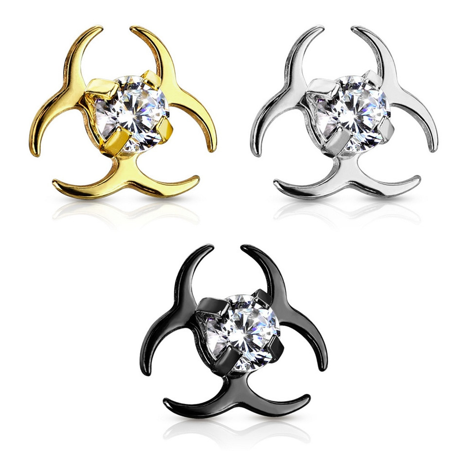 Rose Blossom Steel Dermal Anchor Top | BodyDazz.com