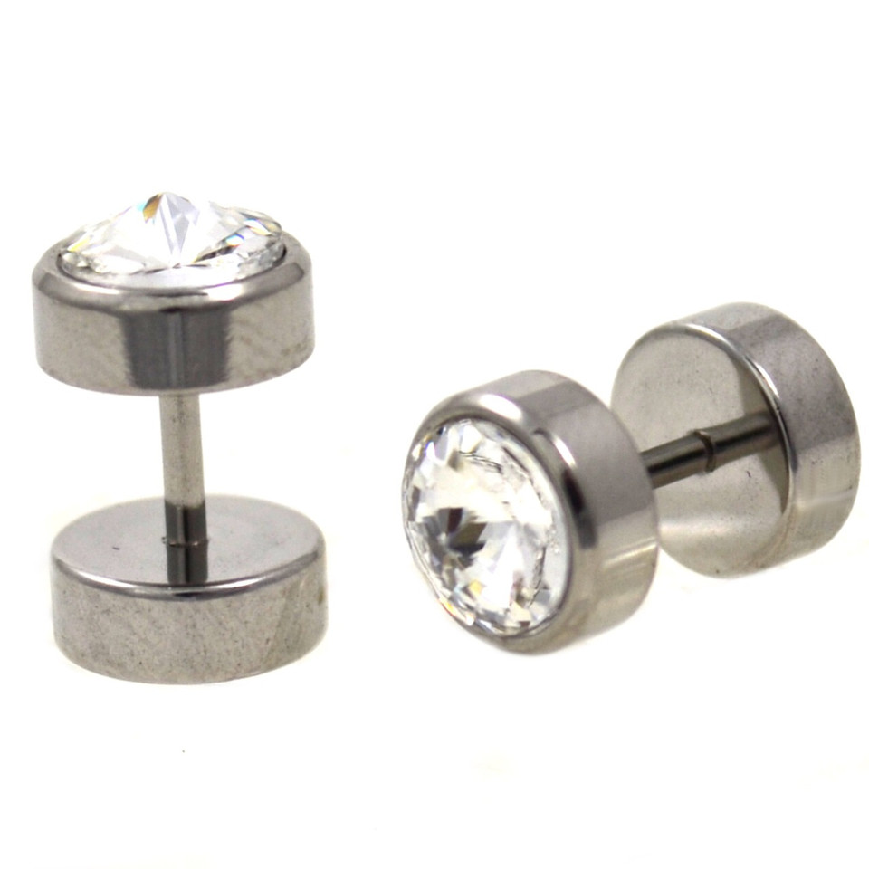 Luminous Epoxy Stone Fake Plug Earrings (0G Look) | BodyDazz.com