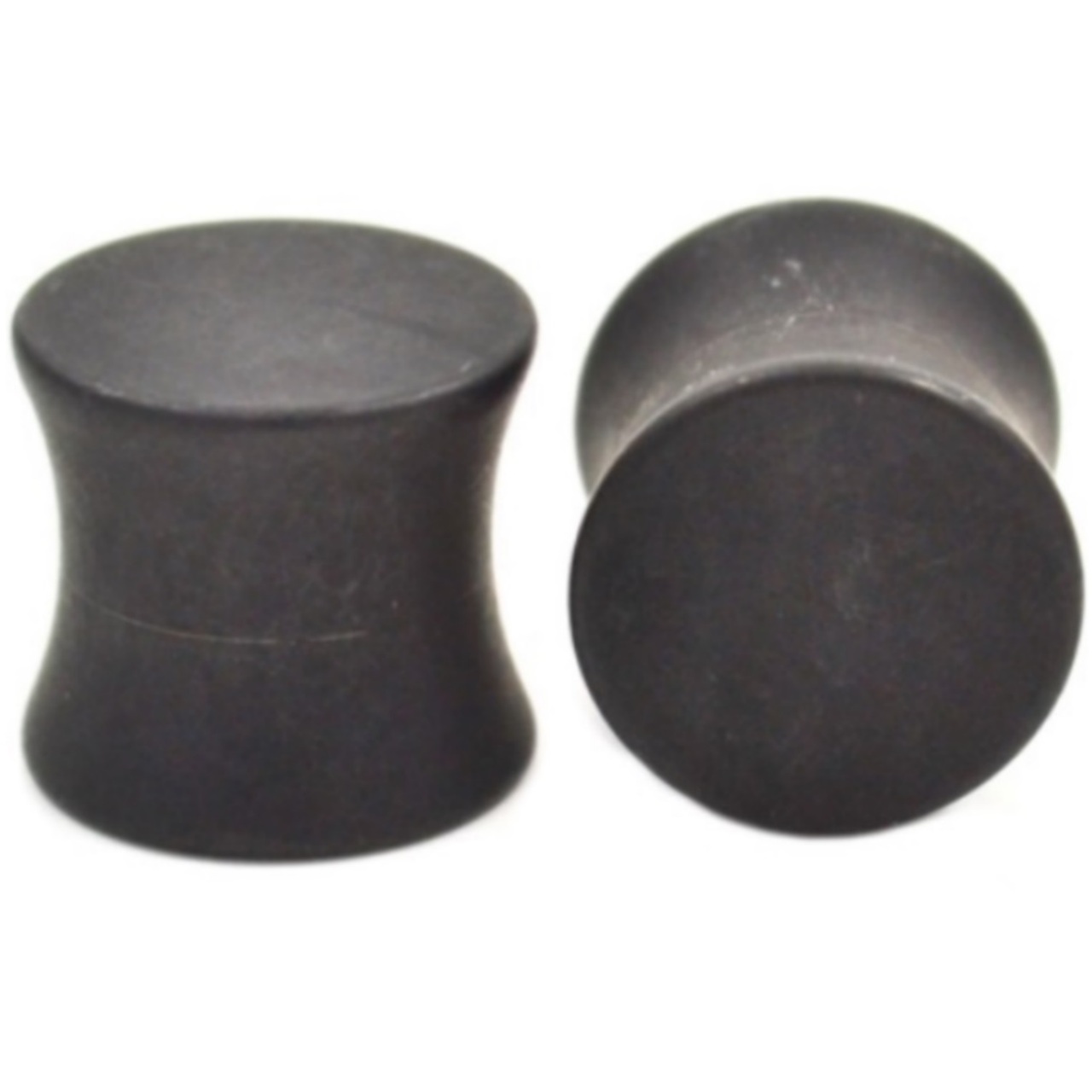 Black Matte Saddle Ear Plugs (8g-1/2") | BodyDazz
