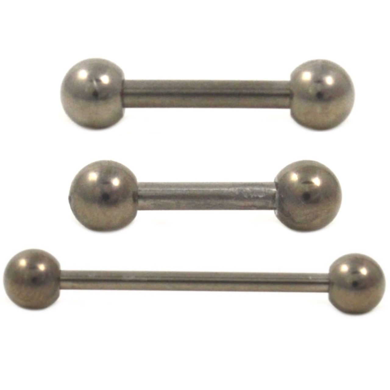 Lightweight Solid Titanium Straight Barbell 14G (7 Sizes) | BodyDazz.com