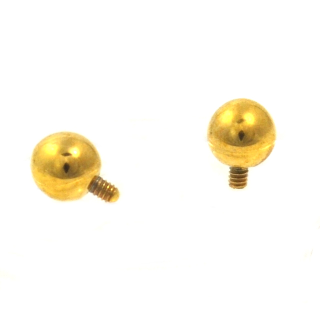 Gold Plated Ball Dermal Top 14G (3 Sz) | BodyDazz.com