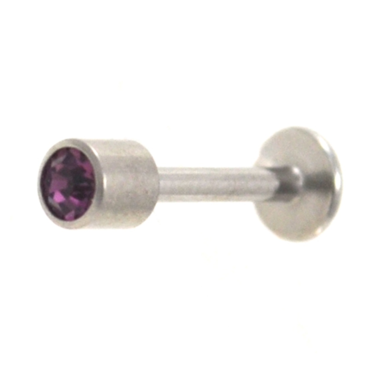 Purple Barrel Gem Labret Monroe Tragus Bar - 16G | BodyDazz.com