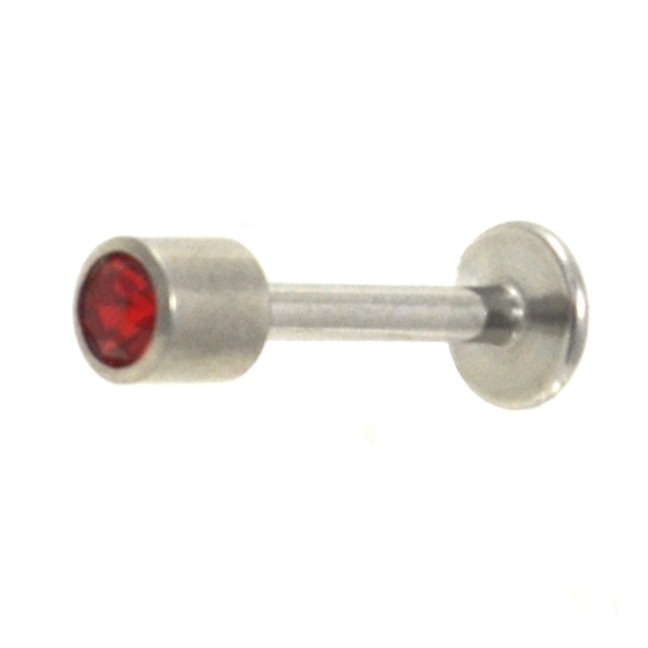 Red Barrel Gem Labret Monroe Tragus Bar - 16G | BodyDazz.com
