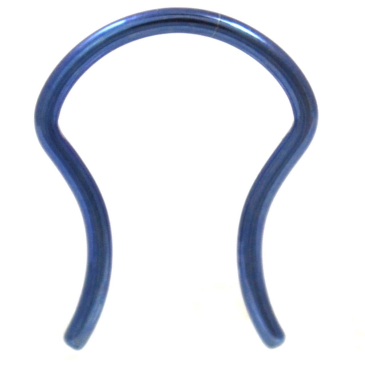 Blue Titanium Septum Ring (5/8" Retainer) 16G/14G | BodyDazz.com