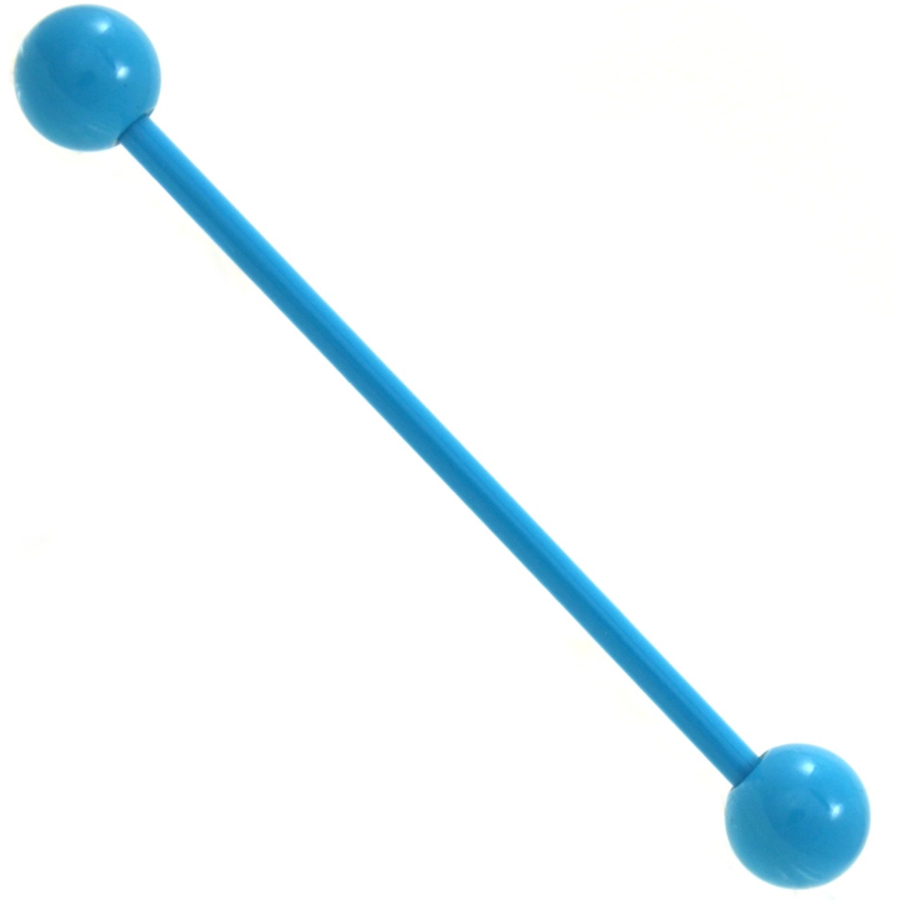 Light Blue PVD Industrial Barbell 14g 36mm | BodyDazz.com