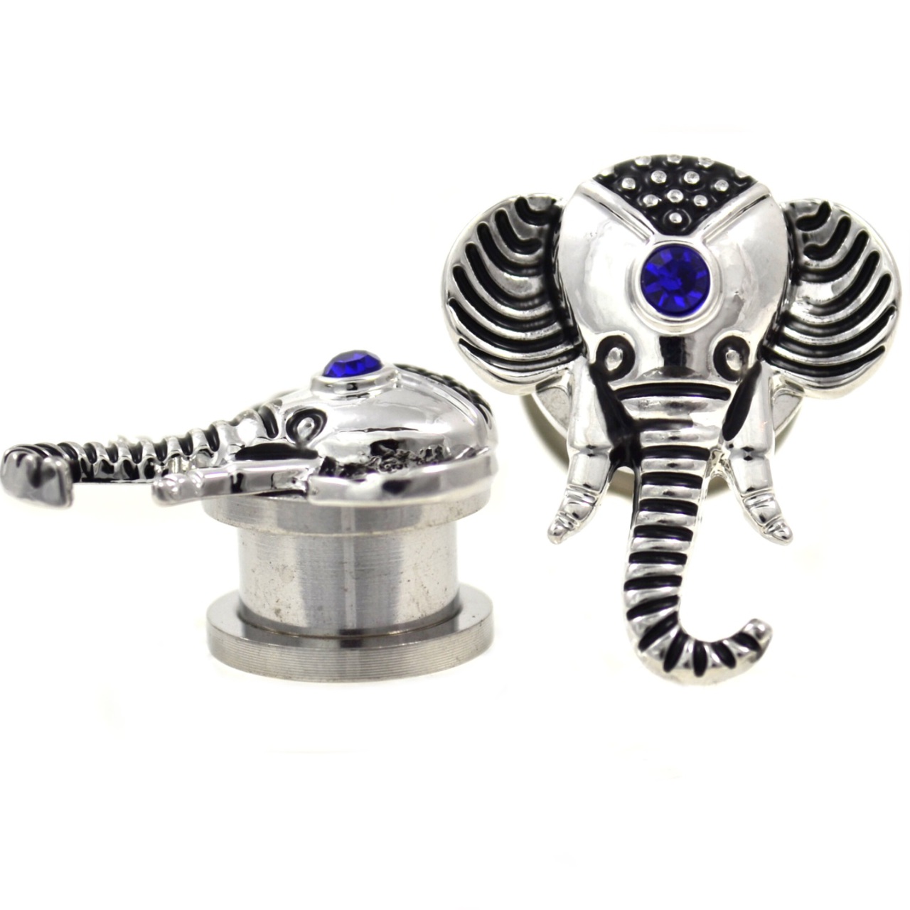 Elegant Elephant Screw-Fit Steel Plugs (8g-5/8") | BodyDazz.com