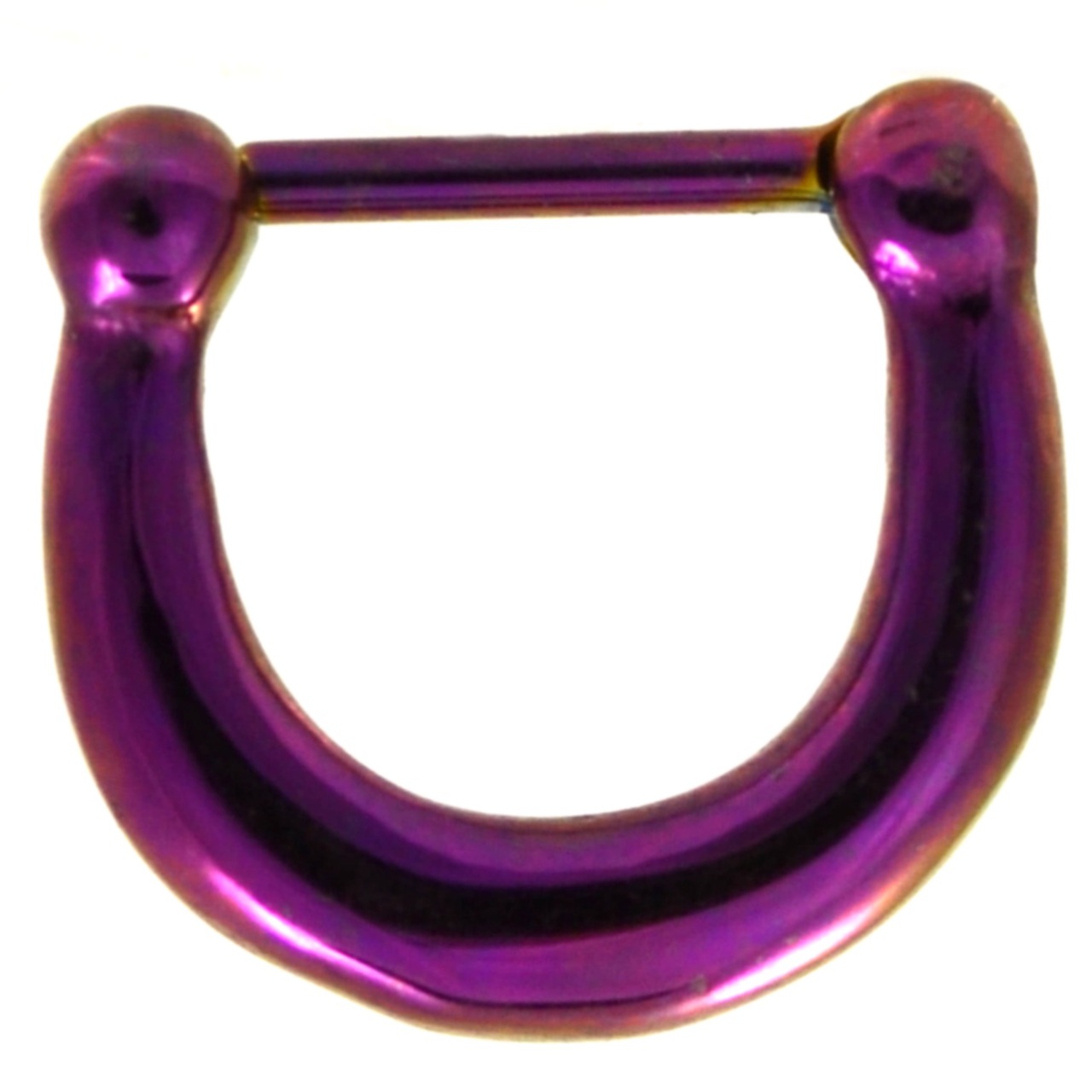 Purple IP Steel Basic Septum Clicker 100% 316L | BodyDazz.com