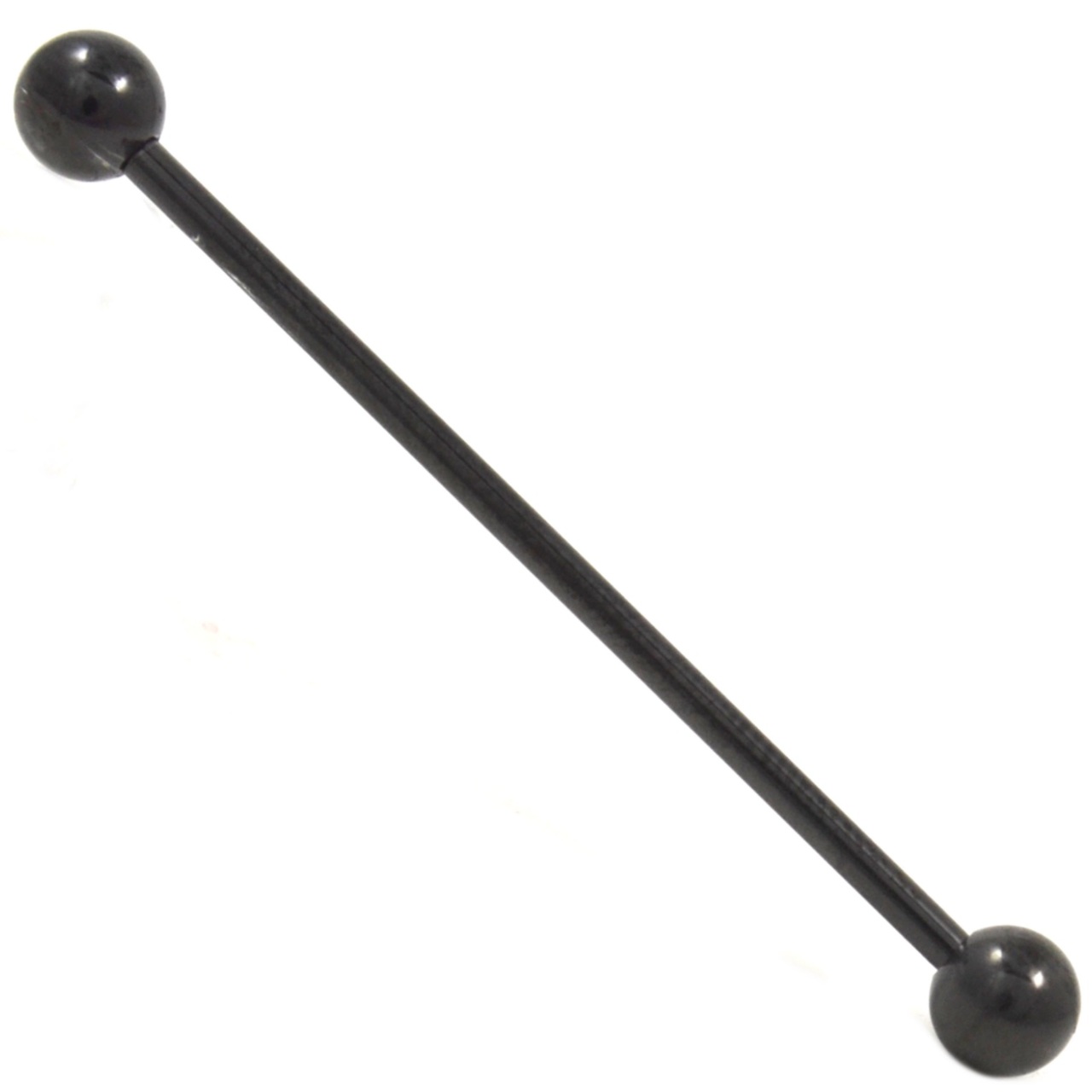 Black Titanium Industrial Barbell 14g 1 &1/2" | BodyDazz