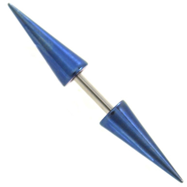 Blue Spikes(12mm Long) Cartilage Earring 16g 1/4" | BodyDazz.com