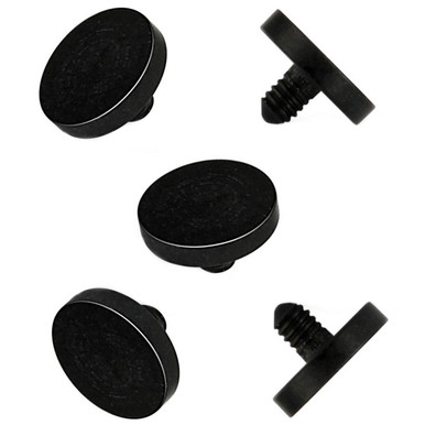 5-Pack Black Acrylic Dermal Top Retainers 14G | BodyDazz.com