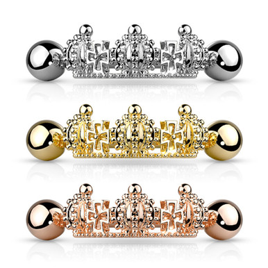 Triple Crown Steel Cartilage/Helix Cuff 16G | BodyDazz.com