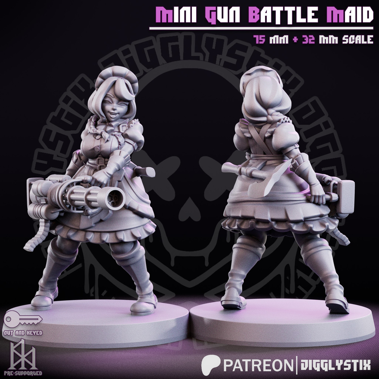 Mini Gun Battle Maid Figure