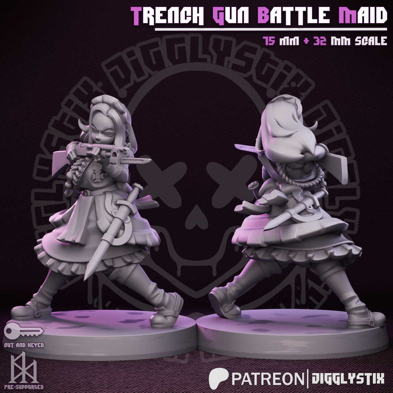 Trench Gun Battle Maid Figure