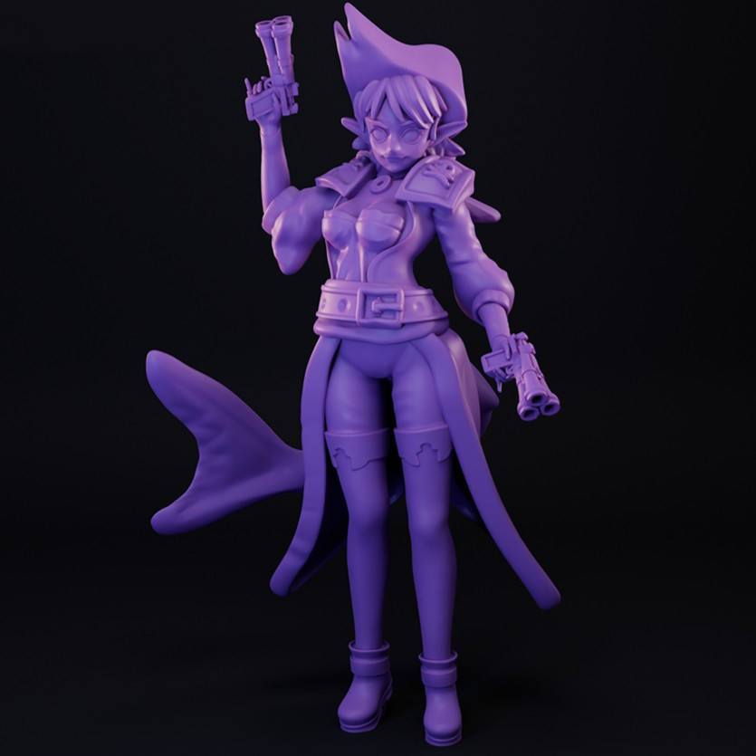 Brianna The Briny, Ferocious Shark Captain Miniature