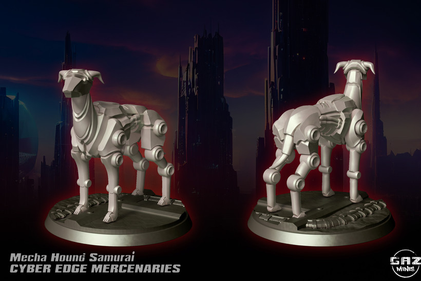 Mecha Hound Samurai Figure