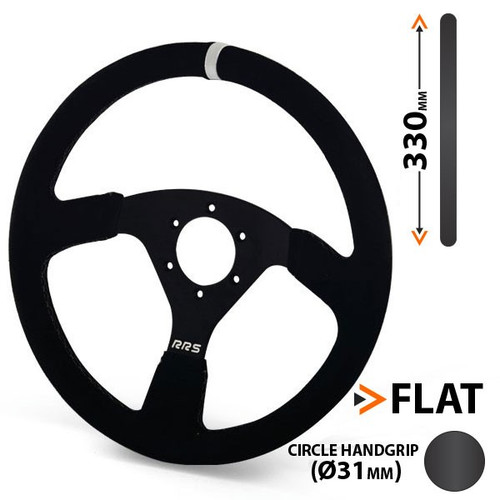 RRS Traject 330mm Flat Suede Steering Wheel