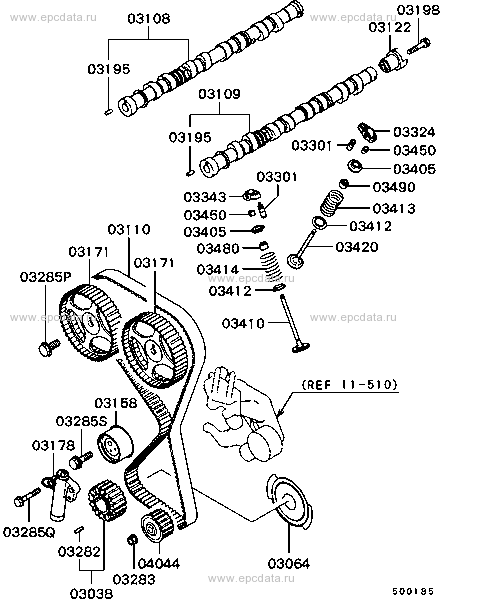 Lancer Evolution 4/5/6/7/8 Timing Belt | MD326059 | EARS Motorsport ...