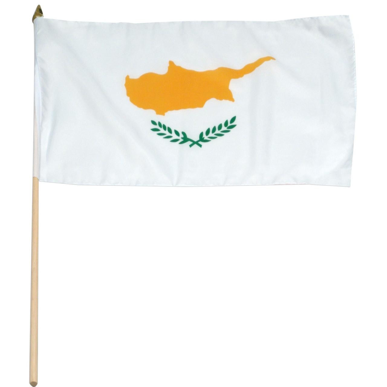 Cyprus Mounted Flag 12" x 18"| Buy Online Now