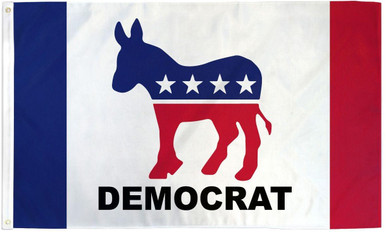 Democrat Flag 3x5ft Poly