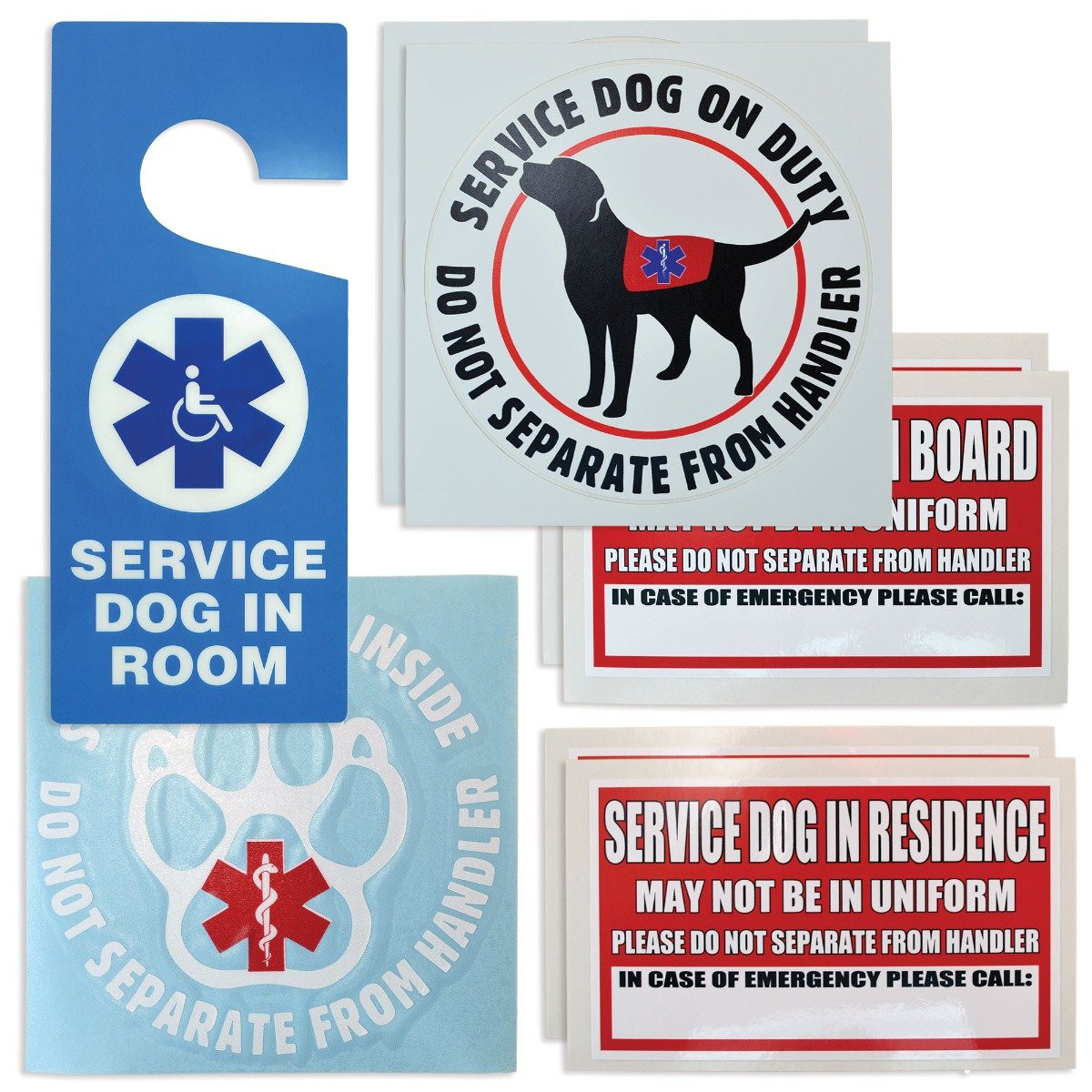 Service Dog Decal Kit | Service Dog Awareness | Cling, Decal, Hanger Set