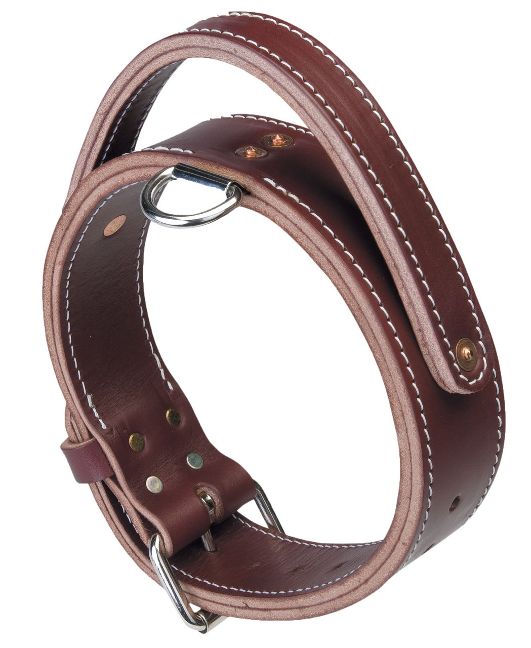 Latigo Leather Agitation Collar With Handle | K9 Tools - Ray Allen ...