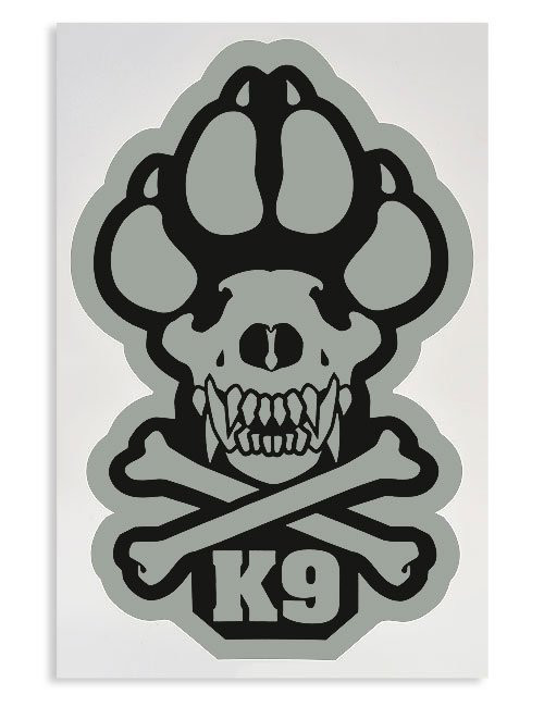 K9 Paw Decal | Die Cut Skull and Crossbones Sticker - Ray Allen ...