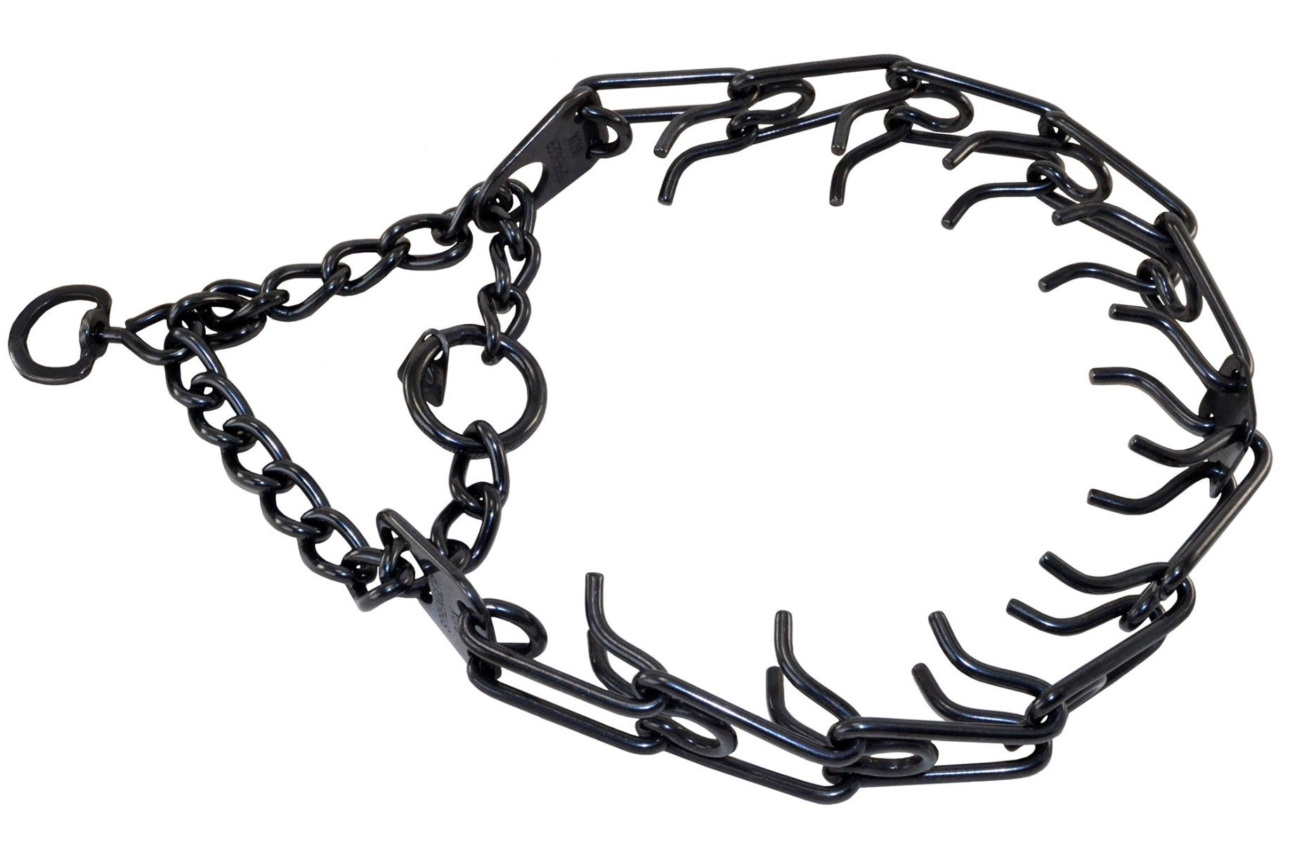 Herm Sprenger Ultra-Plus Black Stainless Steel Pinch Collar with Swivel