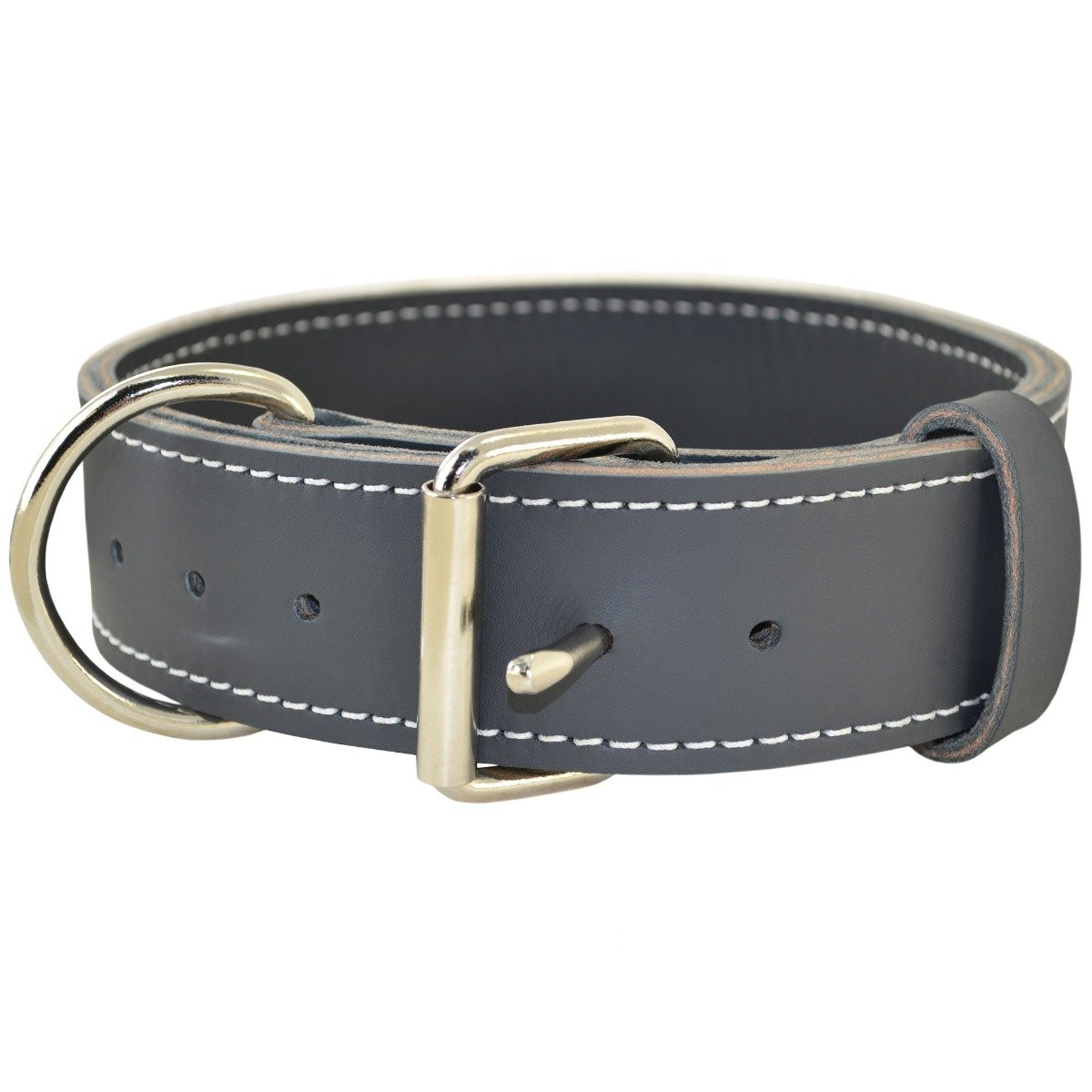 Heavy Leather Agitation Collar | Working Dog Collar | Handler Control