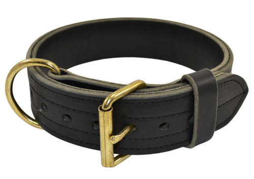 Heavy Leather Agitation Collar | Working Dog Collar | Handler Control