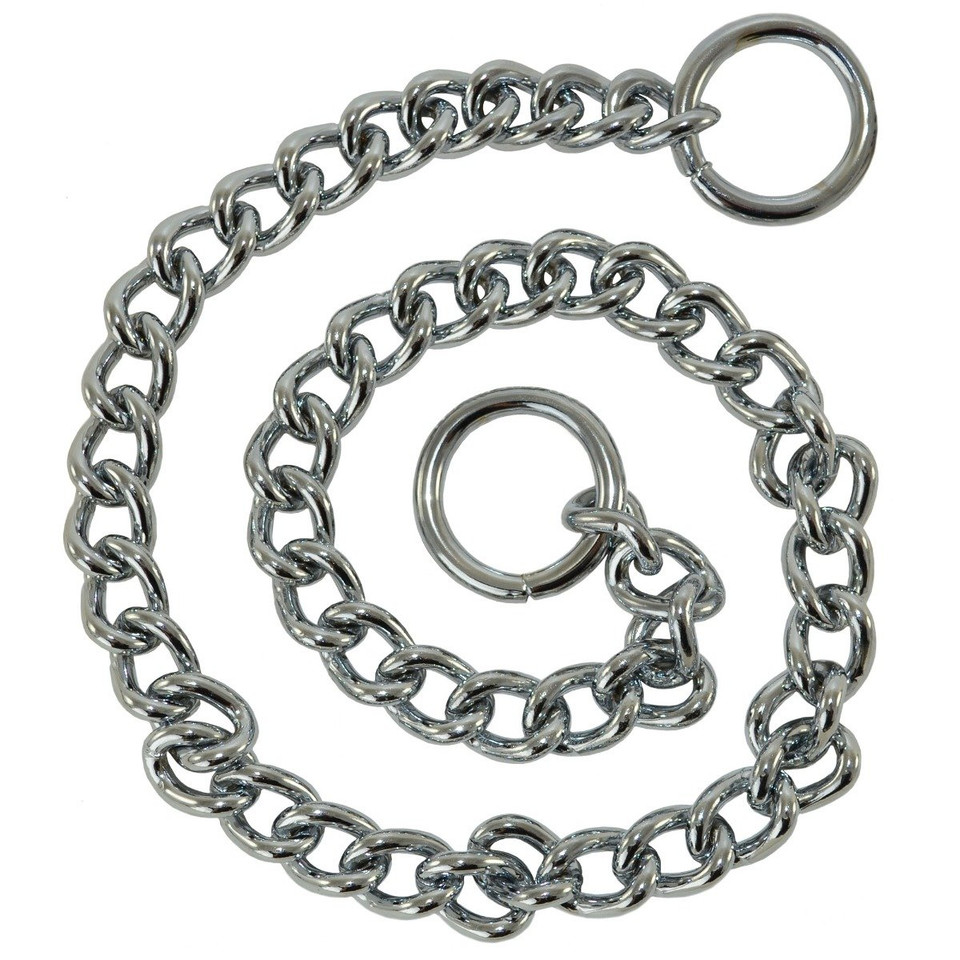 Herm Sprenger 4mm Fur Saver Long Link Chrome-Plated Steel Choke Chain ...