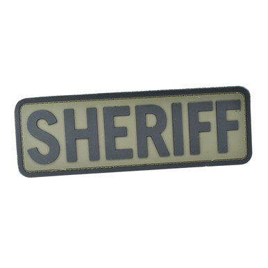 PVC Sheriff ID Patch - 6"x2" | K9 ID Panel | PVC Hook & Loop