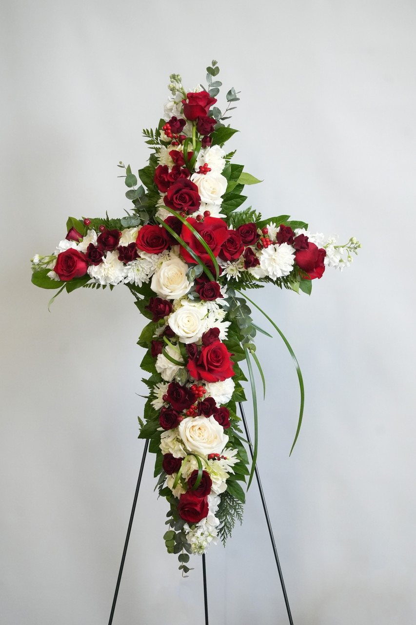Floral Cross Elegant Floral Cross Tribute