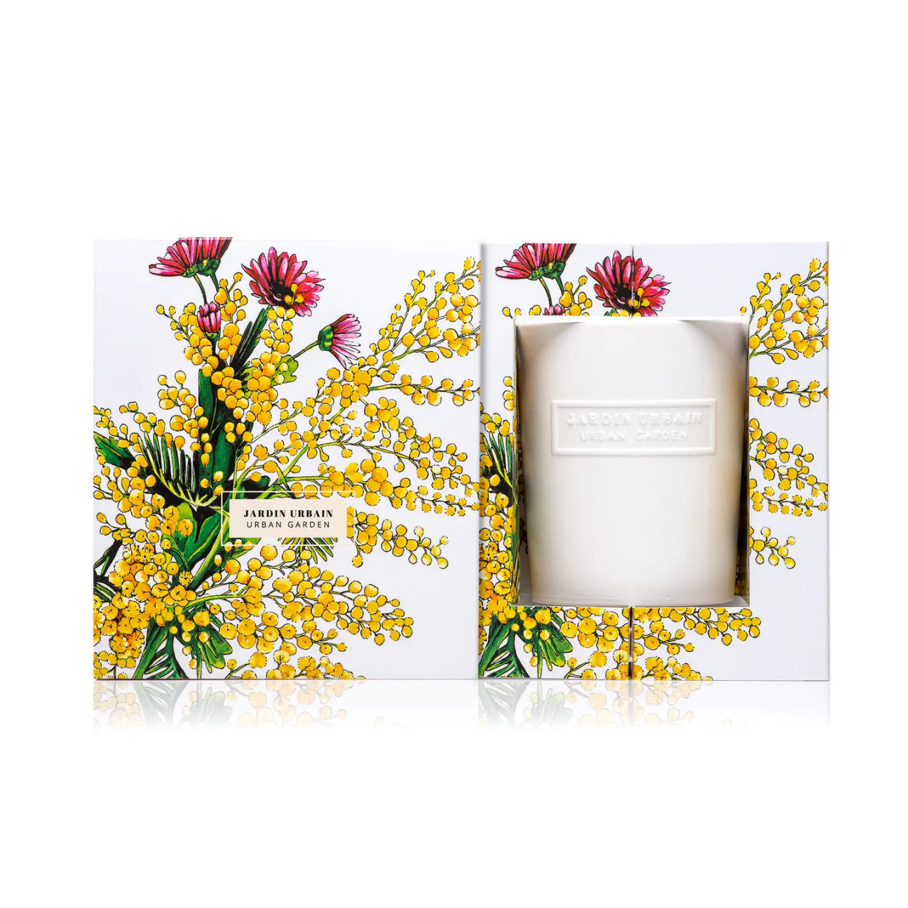 VINTAGE PEONY ETCHED GLASS CANDLE