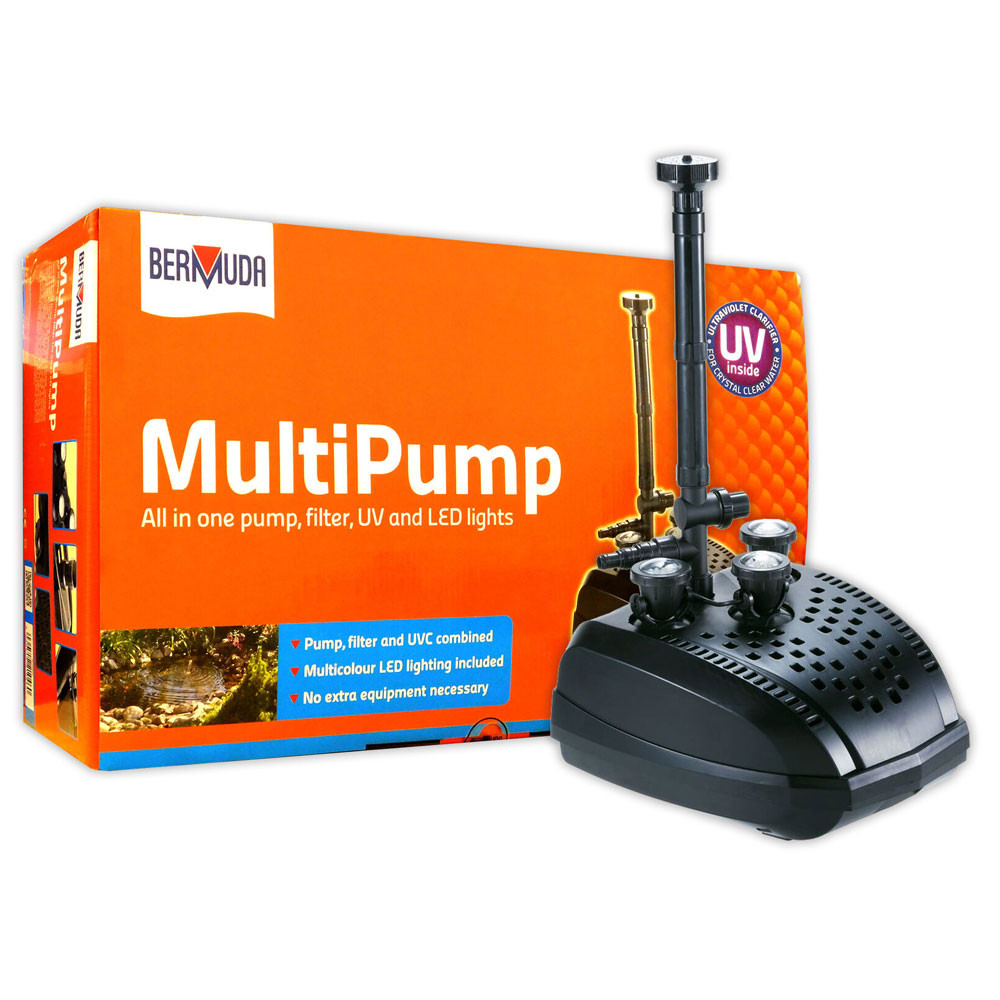 Bermuda MulltiPump 2000L - All In One Pump, Filter, UV and LED Lights ...