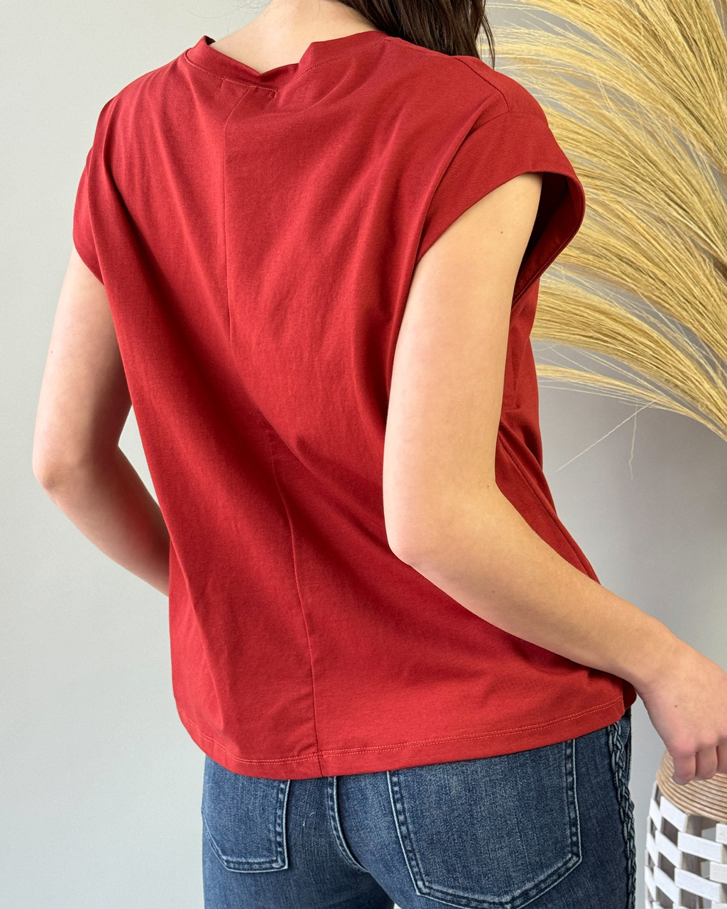 Cotton Shoulder Flair Top - Banyan Tree