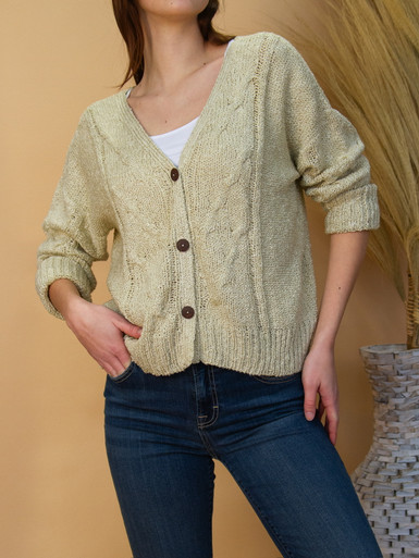 Aurora 3 Button Cardi - Banyan Tree