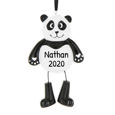 Personalized Panda with Dangling Legs Christmas Ornament - Ornaments by ...