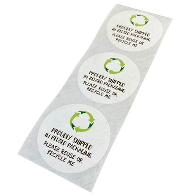 Eco-Friendly Stickers | Proudly Shipped Reused | Recycled Paper