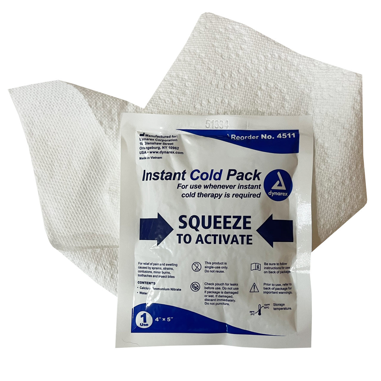 Disposable Cold Compress, 4" x 5"