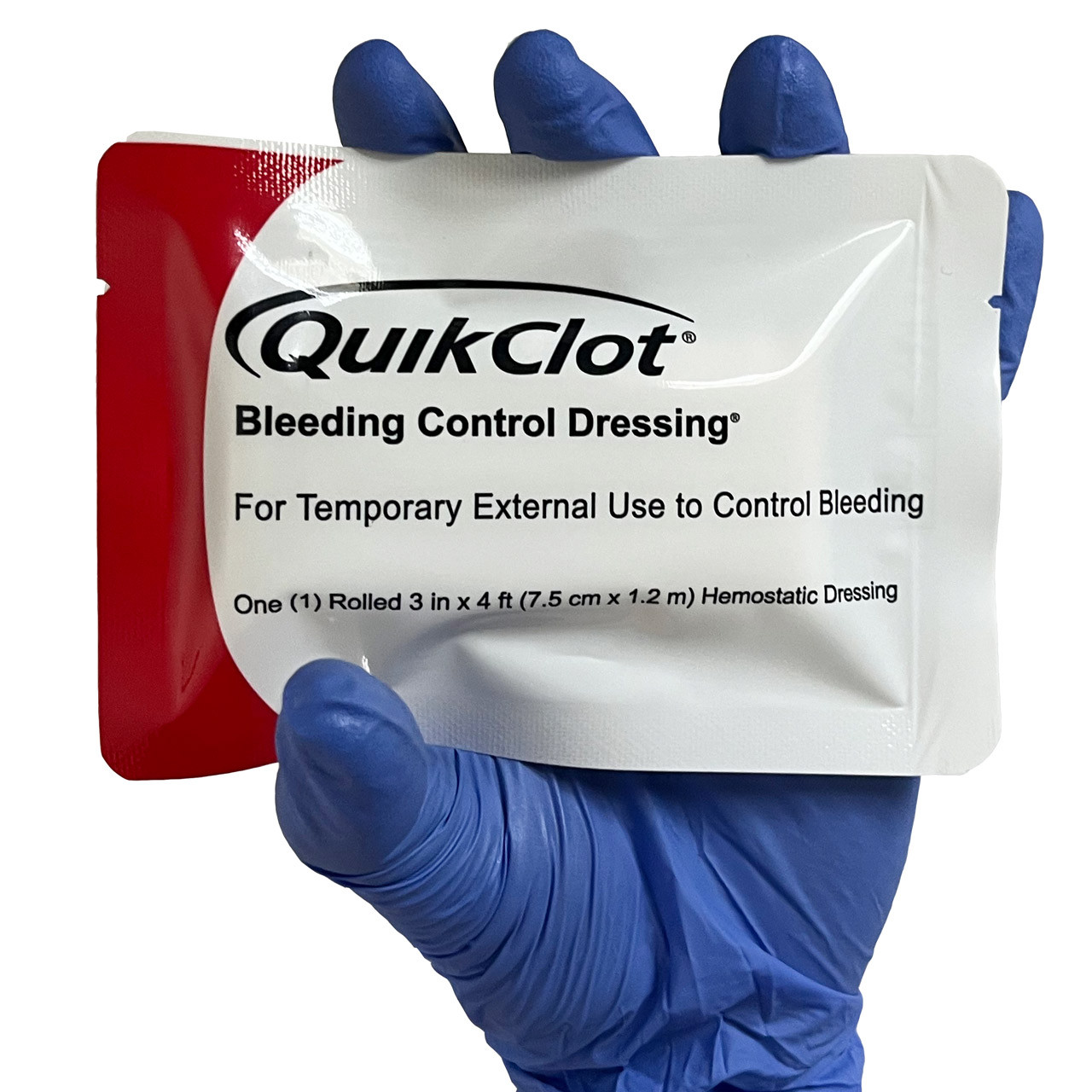 QuikClot® Dressing, 3" x 4 ft