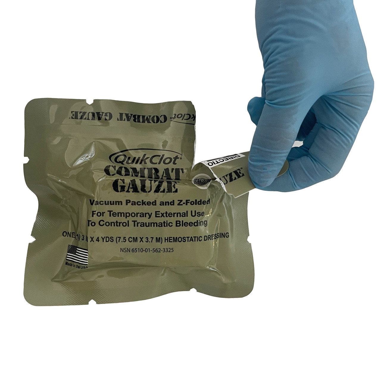 QuikClot Combat Gauze Z-Folded, Military