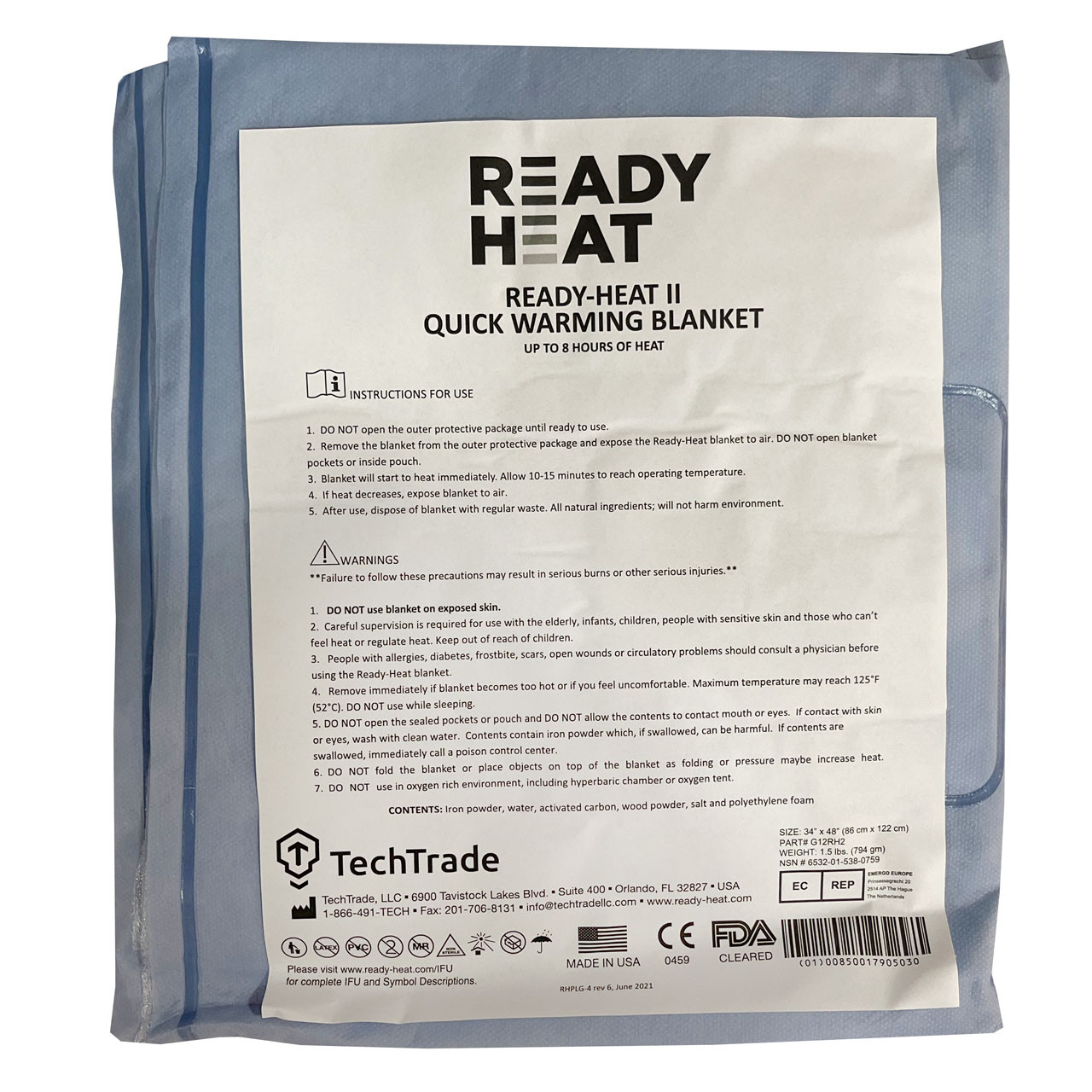 Ready Heat II Hypothermia Blanket