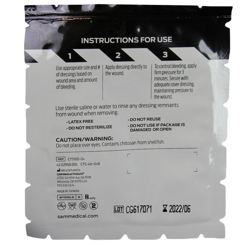 Chito-SAM™ 100 Hemostatic Dressing