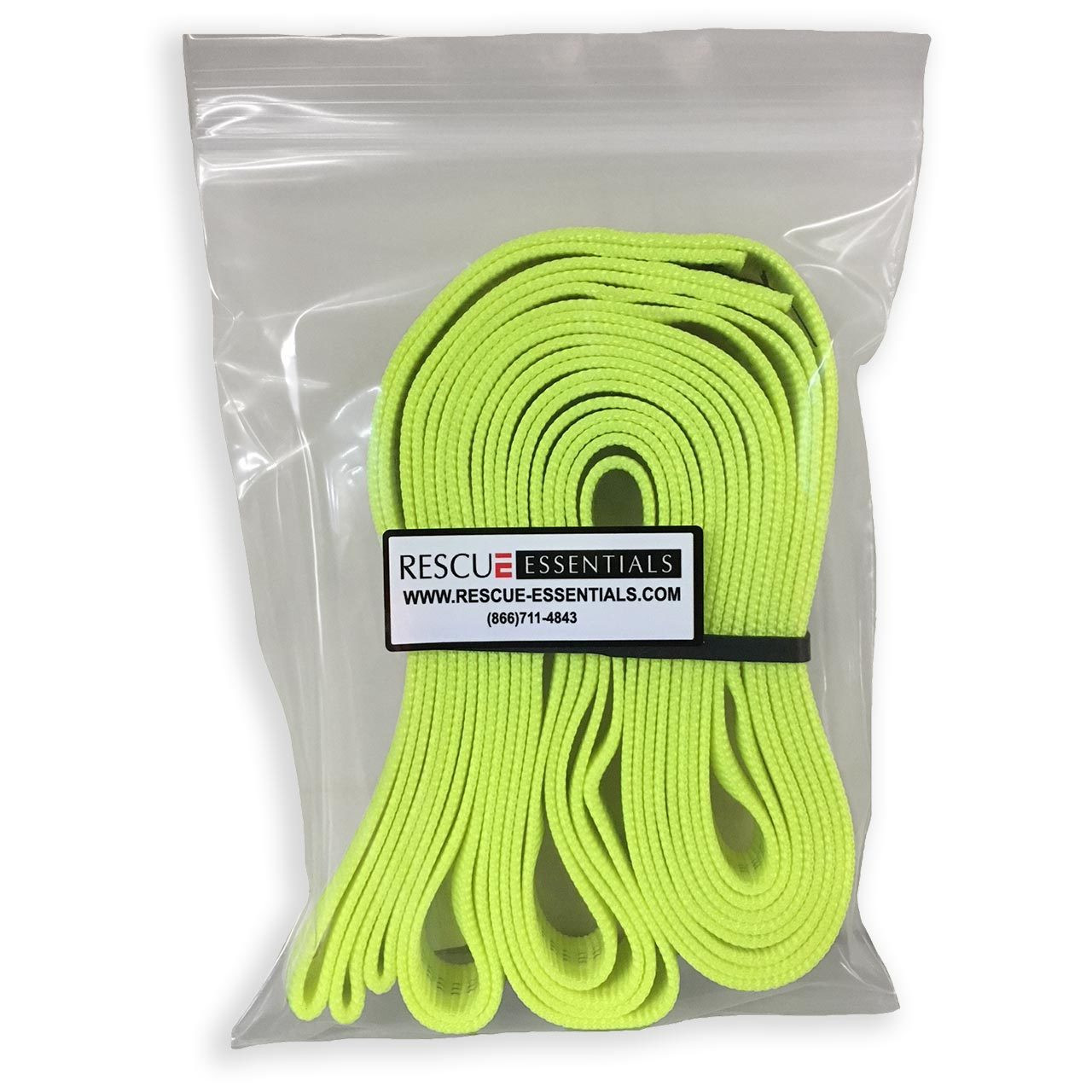 Rescue Sling with 8" End Loops - Lime Yellow