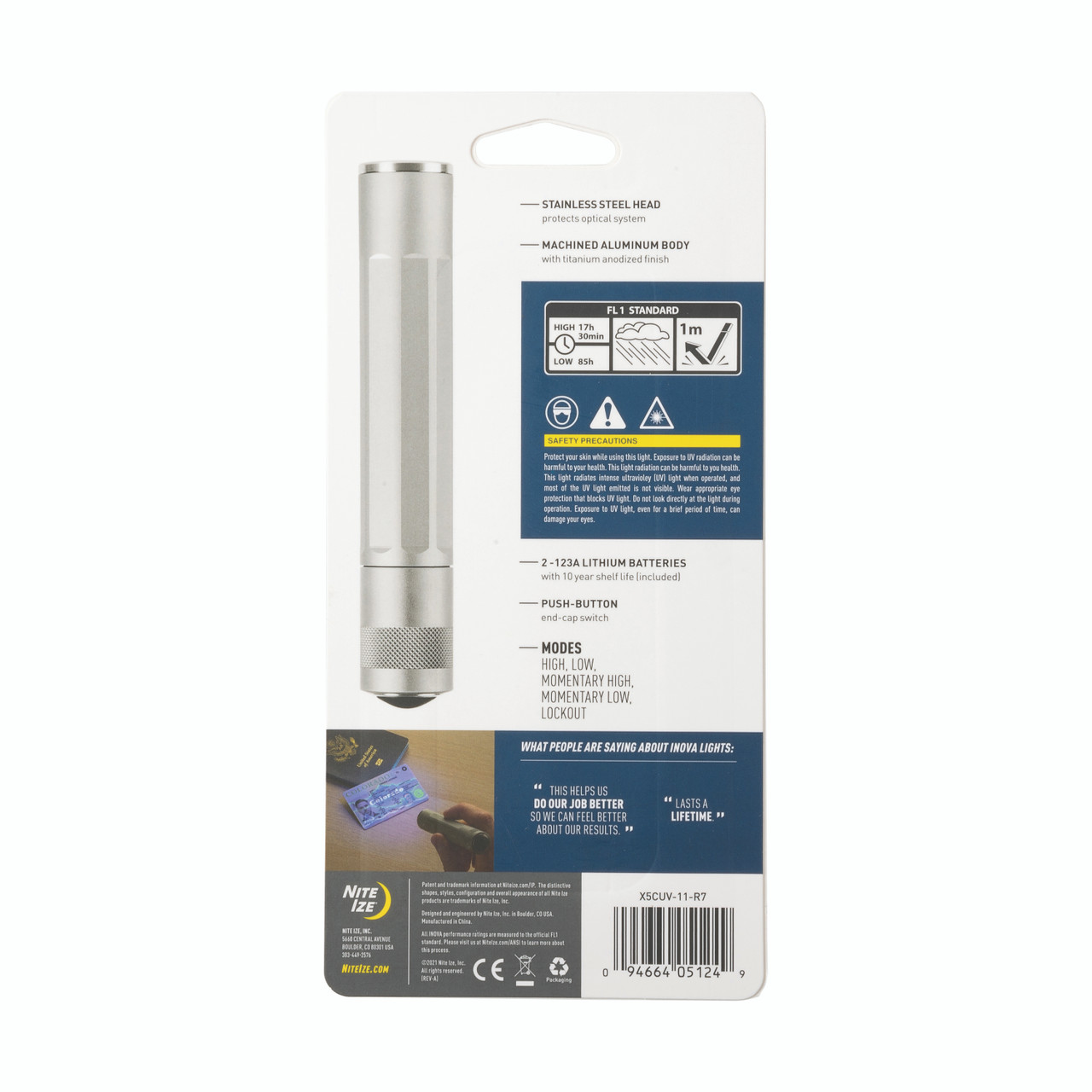 INOVA® X5® UV LED Flashlight
