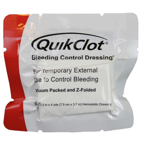 QuikClot® Bleeding Control Dressing™ (3-inch x 4-yard, Z-Folded)
