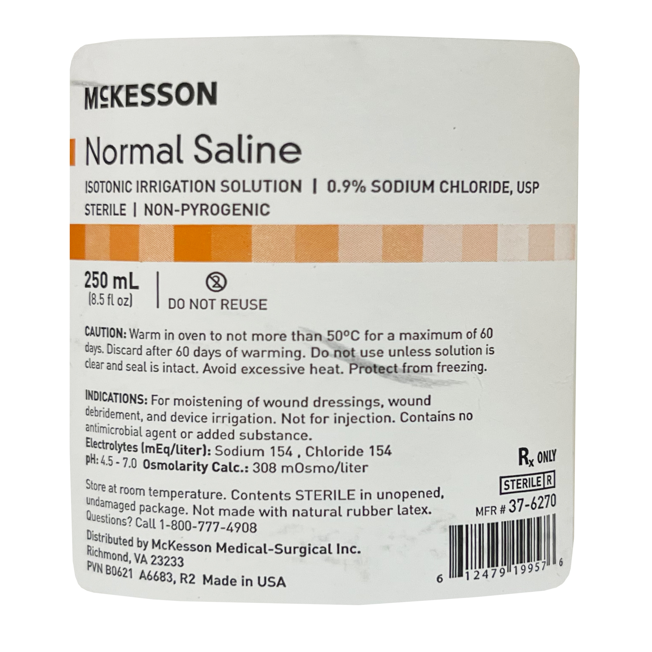 Saline Solution for Irrigation, 250 mL