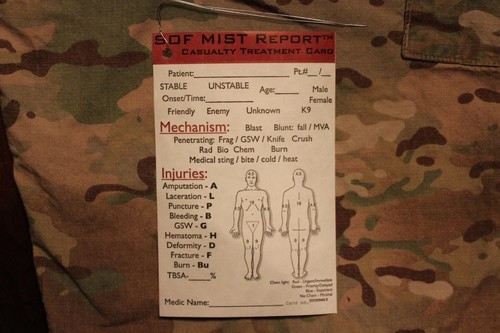 SOF MIST _íì ¢ Casualty Treatment Card